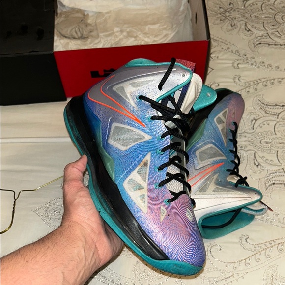 Nike | Shoes | Nike Lebron Multicolor Basketball Shoes | Poshmark
